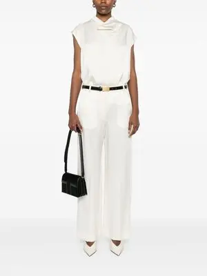 TOTEME Crepe De Chine Trousers - Neutrals