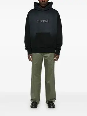 PURPLE BRAND Logo-embellished Hoodie - Black