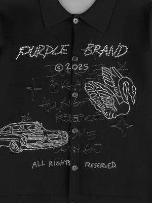 PURPLE BRAND Scratch Cardigan
