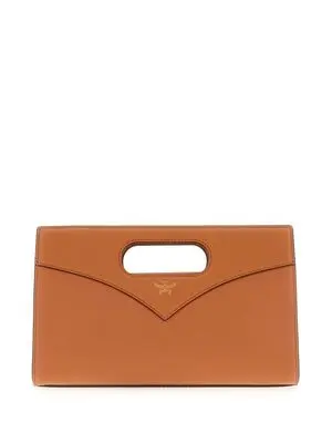 Mcm Small Diamond Tote Bag - Brown