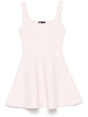 Maje Jacquard Knitted Mini Dress - Pink | Editorialist