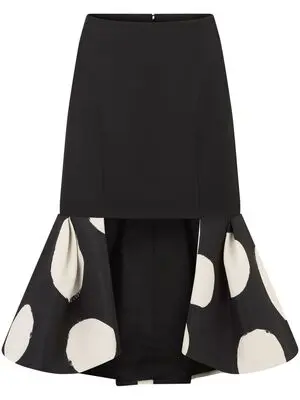 Nina Ricci Double-flounce Midi Skirt