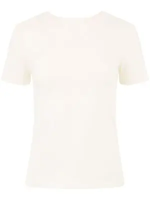 NINA RICCI Nina Ricci Plunging Draped Back T-Shirt