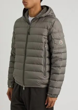 Moncler Galion Quilted Shell Jacket - Brown
