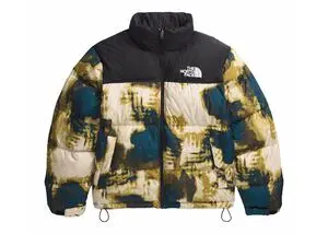 The North Face 1996 Retro Nuptse Packable Jacket - Midnight Petrol Tnf Bleach Dye Print/tnf Black
