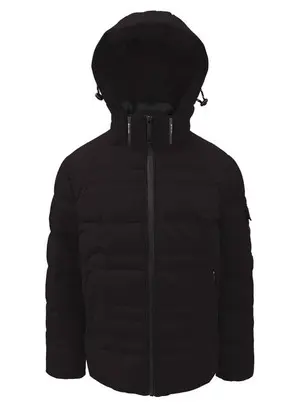 POINT ZERO Nitehawk Engineered Quilted Puffer With Hood - Black