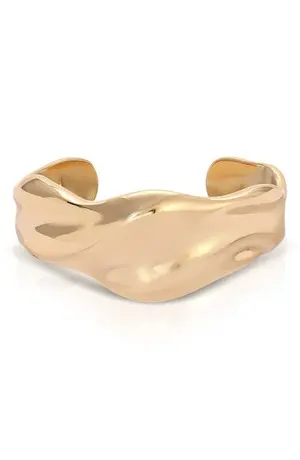 Textured Gold Plated Cuff Bracelets