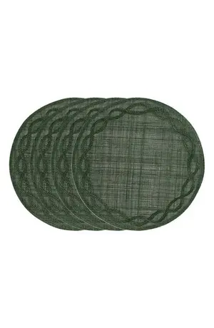 JULISKA Tuileries Garden Set Of 4 Placemats - Basil