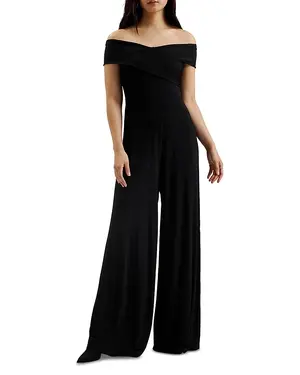 Ted Baker London Off-the-shoulder Jumpsuit - Black