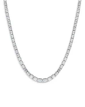 Bloomingdale'S 18k Gold Lab Grown Diamond Tennis Necklace - White