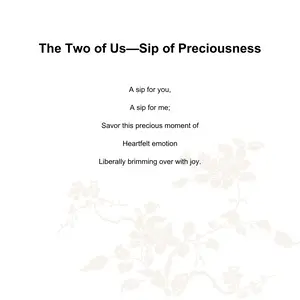 LIULI Porcelain Sake Cup With Crystal Base, The Two Of Us, Sip Of Preciousness, Set Of 8