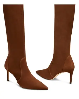 STUART WEITZMAN Power 75 Boots - Deep Coffee