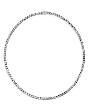 Bloomingdale'S Diamond Tennis Necklace 15 Tcw - White