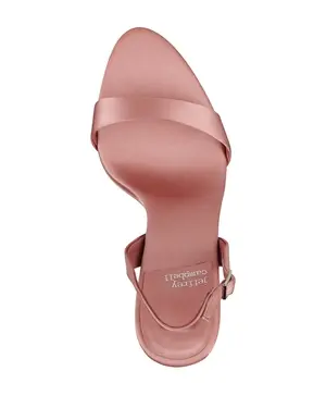 Jeffrey Campbell Go Getter Slingback Sandals - Rose Pink Satin