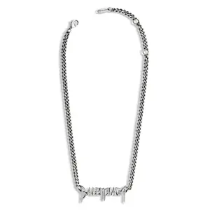 Balenciaga Typo Metal Necklace