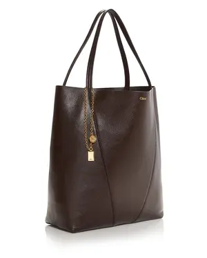Chloé Spin Large Leather Tote - Kohl Brown