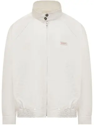 Marni Logo-patch Zip-up Jacket - White