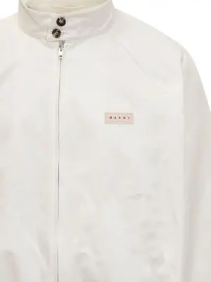Marni Logo-patch Zip-up Jacket - White