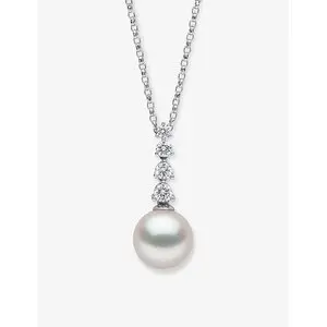 Yoko London Akoya Pearl And Diamond Necklace - White Gold