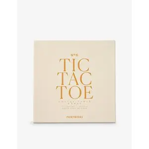 PRINTWORKS Classic Tic Tac Toe Game Set - Beige