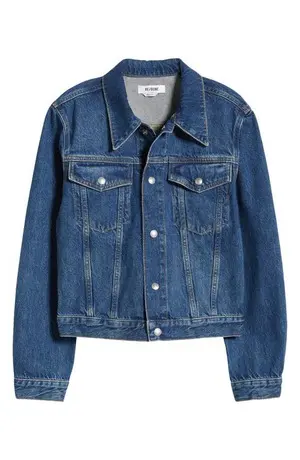 RE/DONE Baby Trucker Denim Jacket - Faded Rider