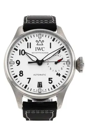 WATCHFINDER & CO. Iwc Big Pilot's Iw501014 Automatic Leather Strap Watch - Silver