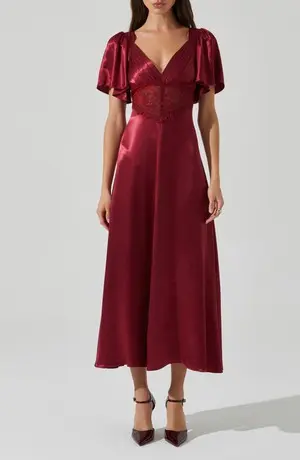 lace mother of the bride dresses australia Mother of the Bride Dresses with 3/4 Sleeve Floral Lace Round Neck main image 0