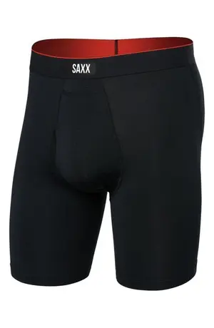 SAXX Multi-sport Mesh Performance Long Boxer Briefs - Black