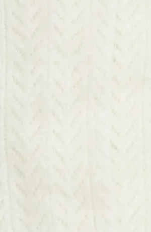 Valentino Garavani Herringbone Pointelle Crew Socks - Latte