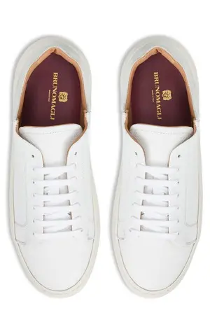 Bruno Magli Salvatore Sneaker - White Tumbled