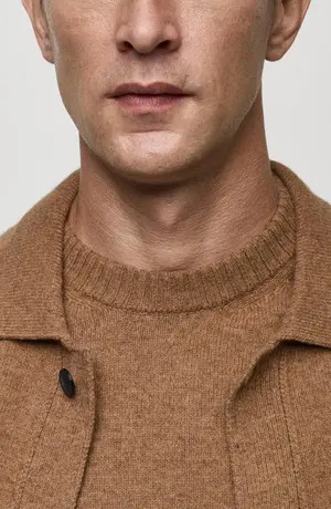 Mango Polo Collar Cardigan