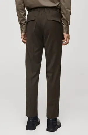 Mango Slim Fit Coolmax® Straight Leg Trousers