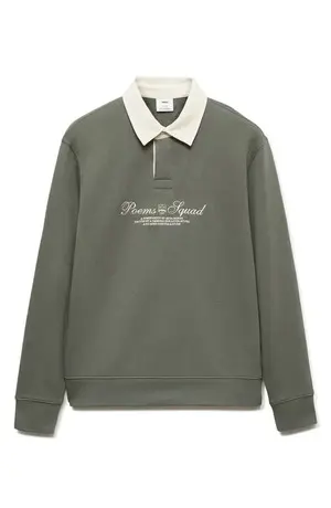 Mango Poems Squad Cotton Polo Sweatshirt
