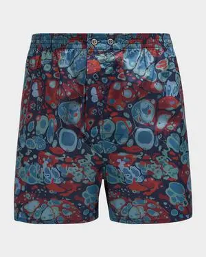 Derek Rose Apos;s Ledbury Abstract-print Boxer Shorts - Pattern