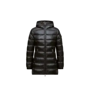 Moncler Glements Hooded Mid-length Down Jacket - Black