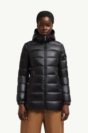 Moncler Glements Hooded Mid-length Down Jacket - Black