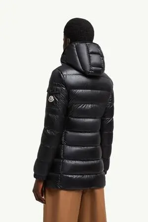 Moncler Glements Hooded Mid-length Down Jacket - Black