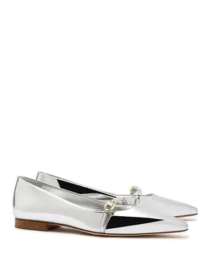 Larroude Irene Flats - Silver