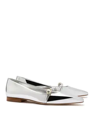 Larroude Irene Flats - Silver