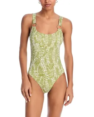 Aqua Swim One Piece Swimsuit - Olive Multi