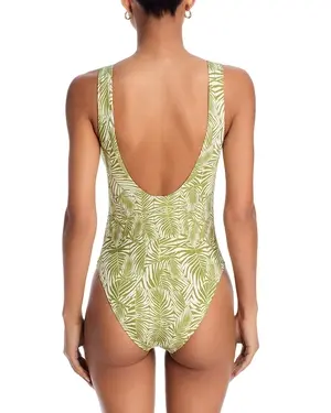 Aqua Swim One Piece Swimsuit - Olive Multi