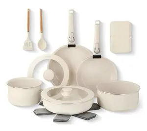 GOTHAM STEEL Cream 18 Piece Detachable Handle C Ookware Set - One-color