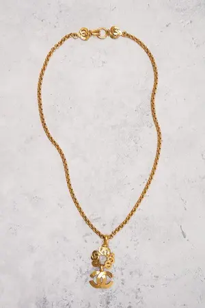 Chanel 1997 Coco Mark -tone Necklace