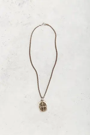Chrome Hearts Keeper Pendant Chain Necklace In Metallic - Silver