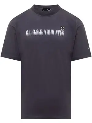 RAF SIMONS X FRED PERRY Slogan-print T-shirt