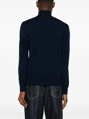 BALLANTYNE Turtleneck Wool Sweater - Blue