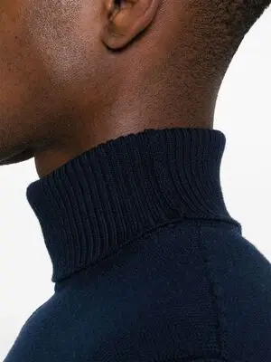 BALLANTYNE Turtleneck Wool Sweater - Blue