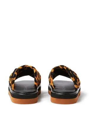 Stella McCartney Leopard-print Slides - Black
