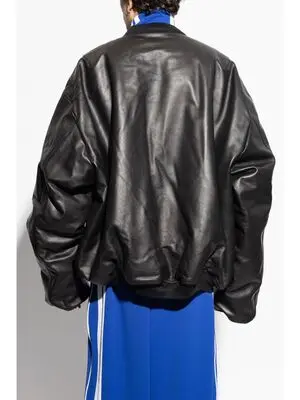 Vetements Leather Bomber Jacket