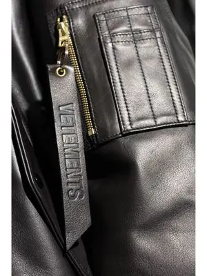 Vetements Leather Bomber Jacket